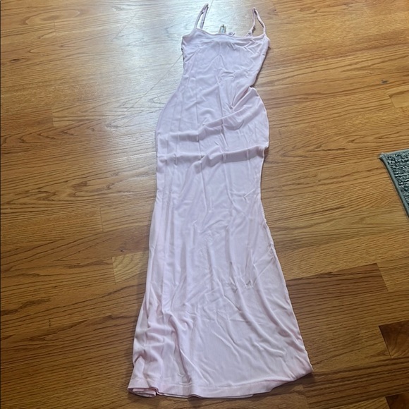 SKIMS | Dresses | Skims Pink Soft Lounge Spaghetti Strap Slip Maxi ...